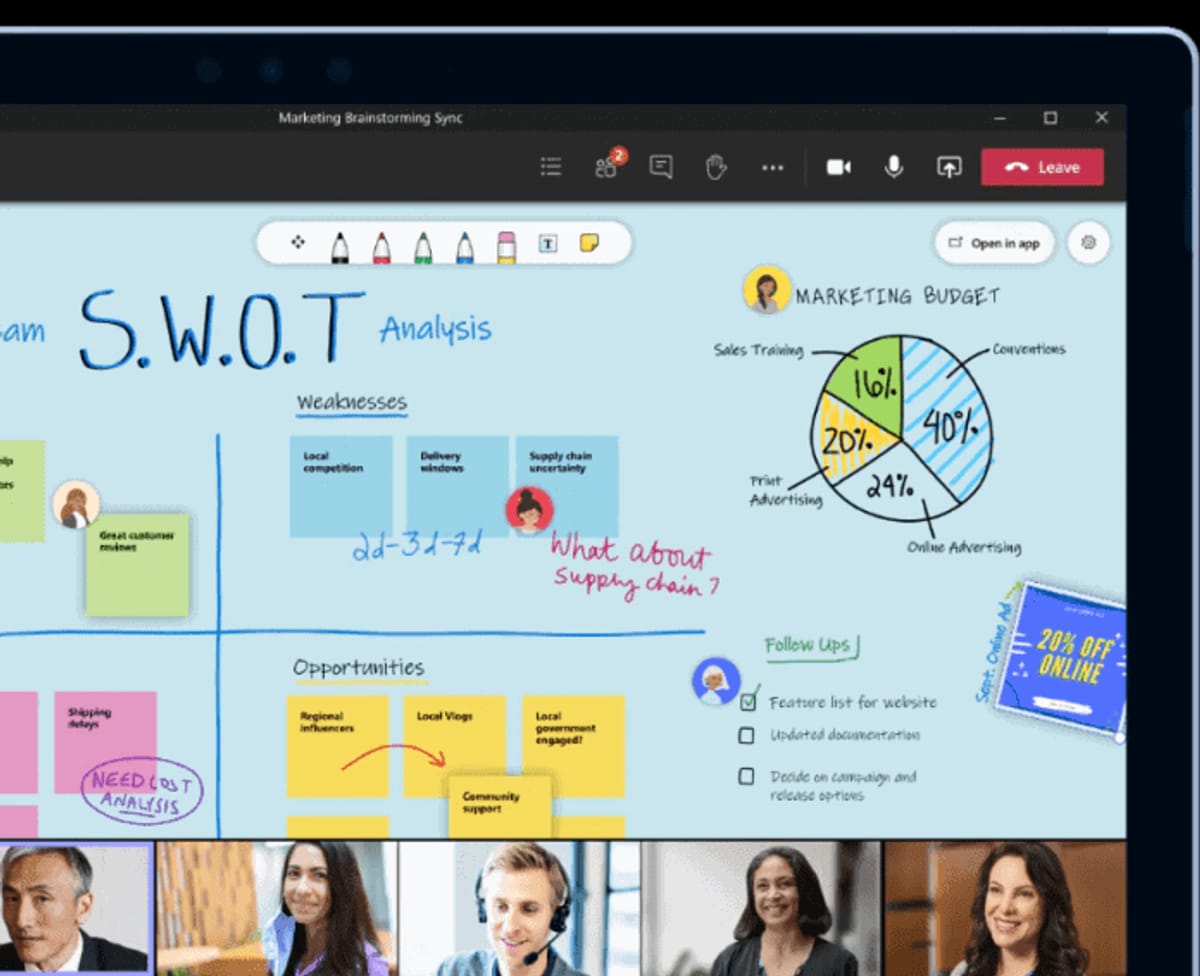 Collaborate Create And Share Ideas With Microsoft Whiteboard In Teams