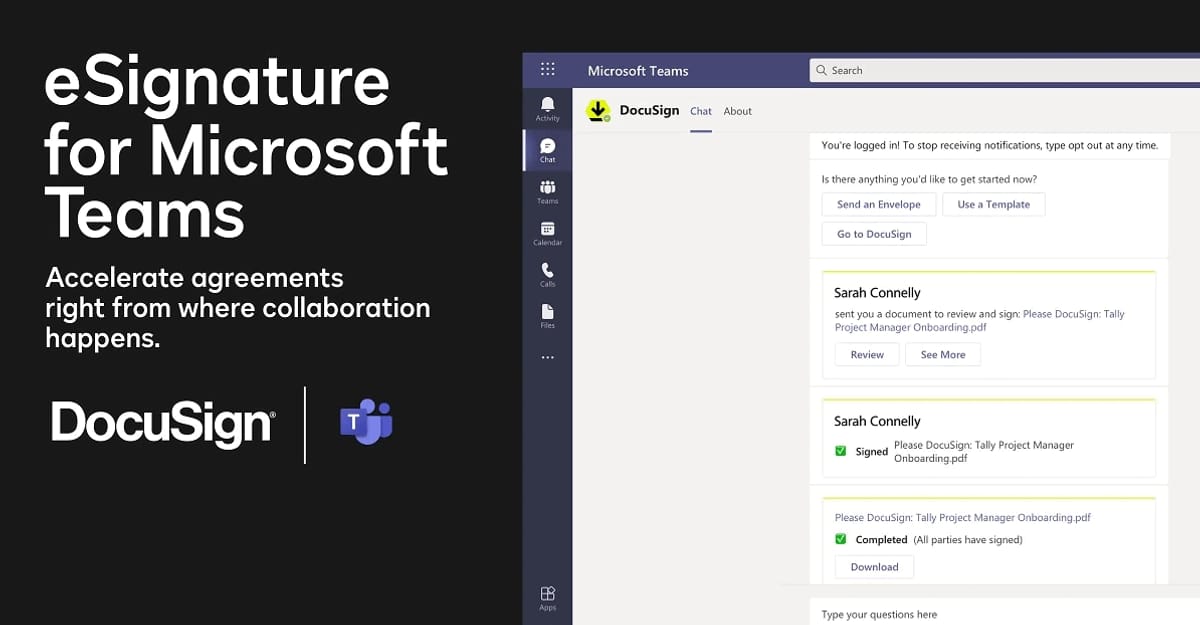 Microsoft Teams Ondersteunt Binnenkort Docusign E Signatures For