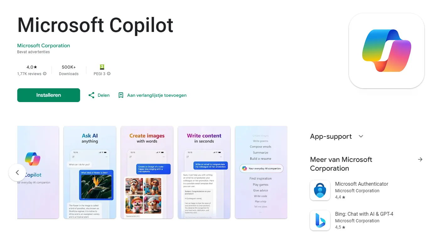 Microsoft Copilot: AI-gedreven Productiviteit voor Android & Apple ...