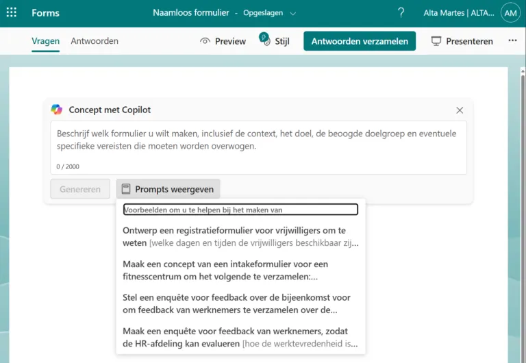 Copilot Now Available in Microsoft Forms - ALTA-ICT