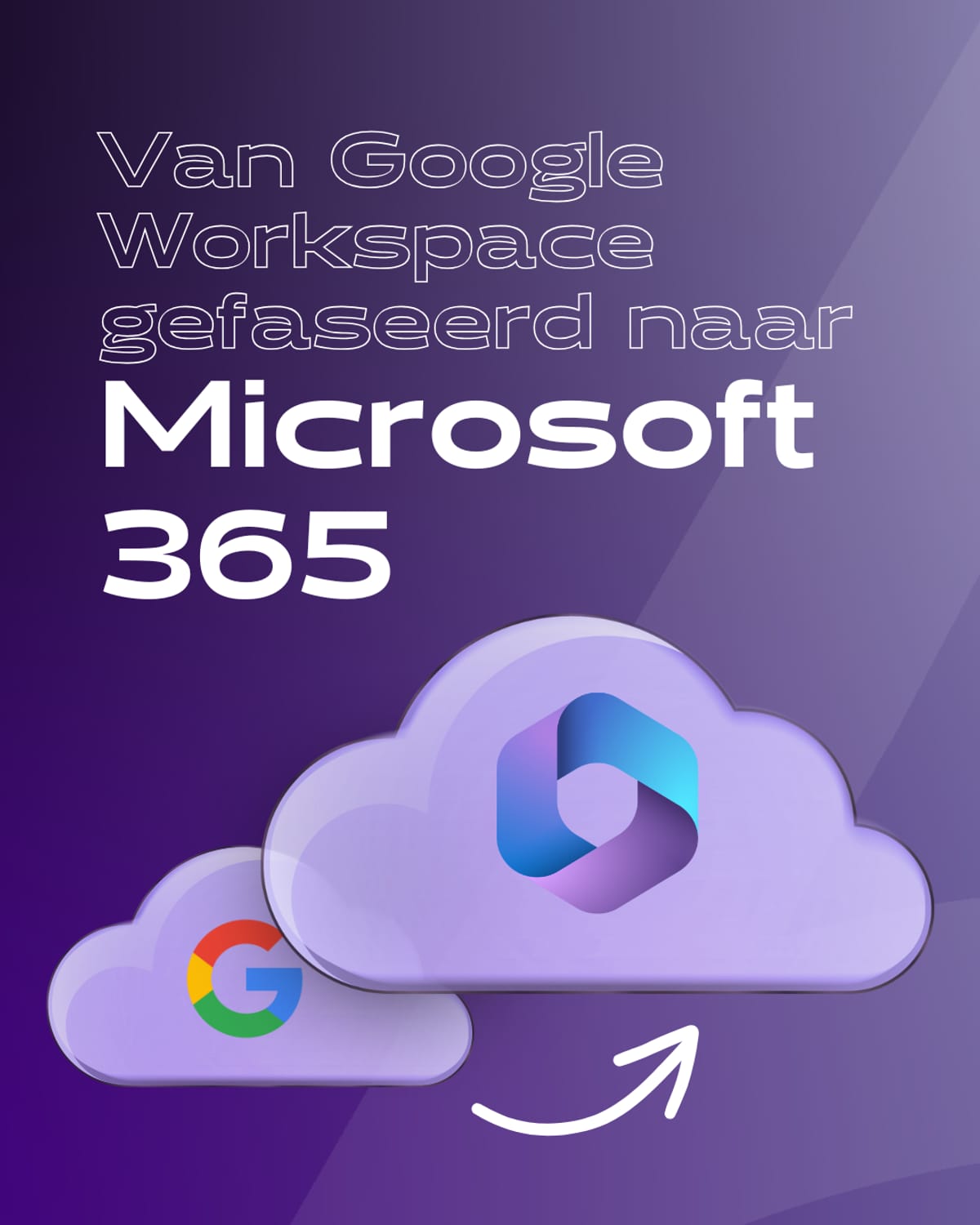 Overstappen van Google Workspace naar Microsoft 365 in 5 fases.