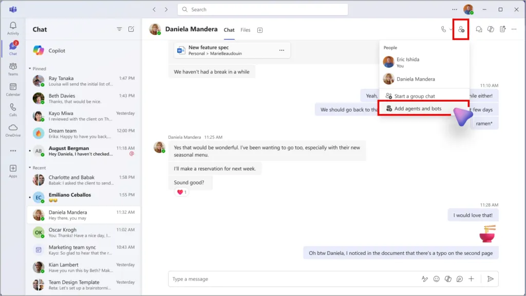 Microsoft 365 Copilot Agents in Microsoft Teams group chats - ALTA-ICT